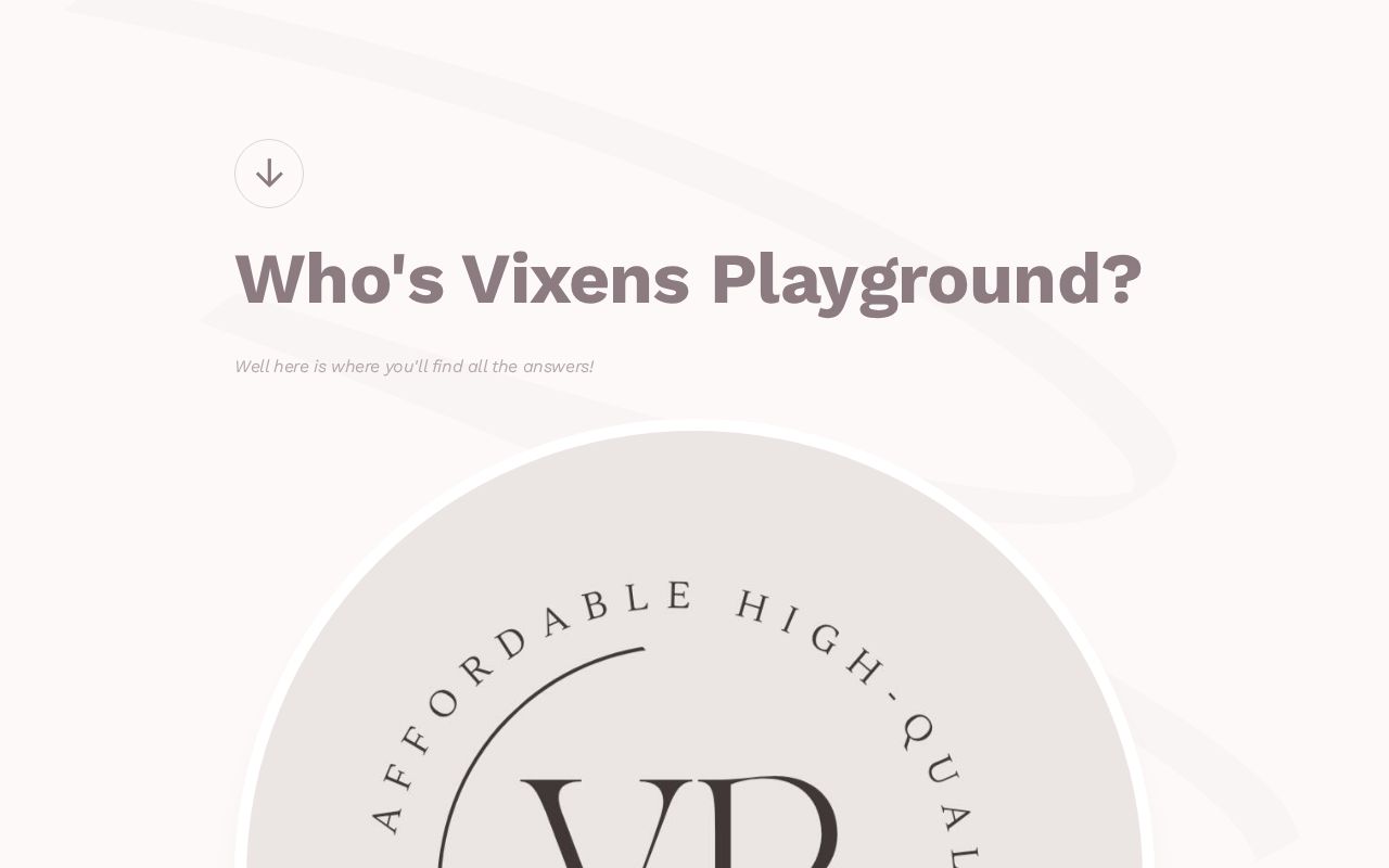Vixens Playground Boutique About & Info
